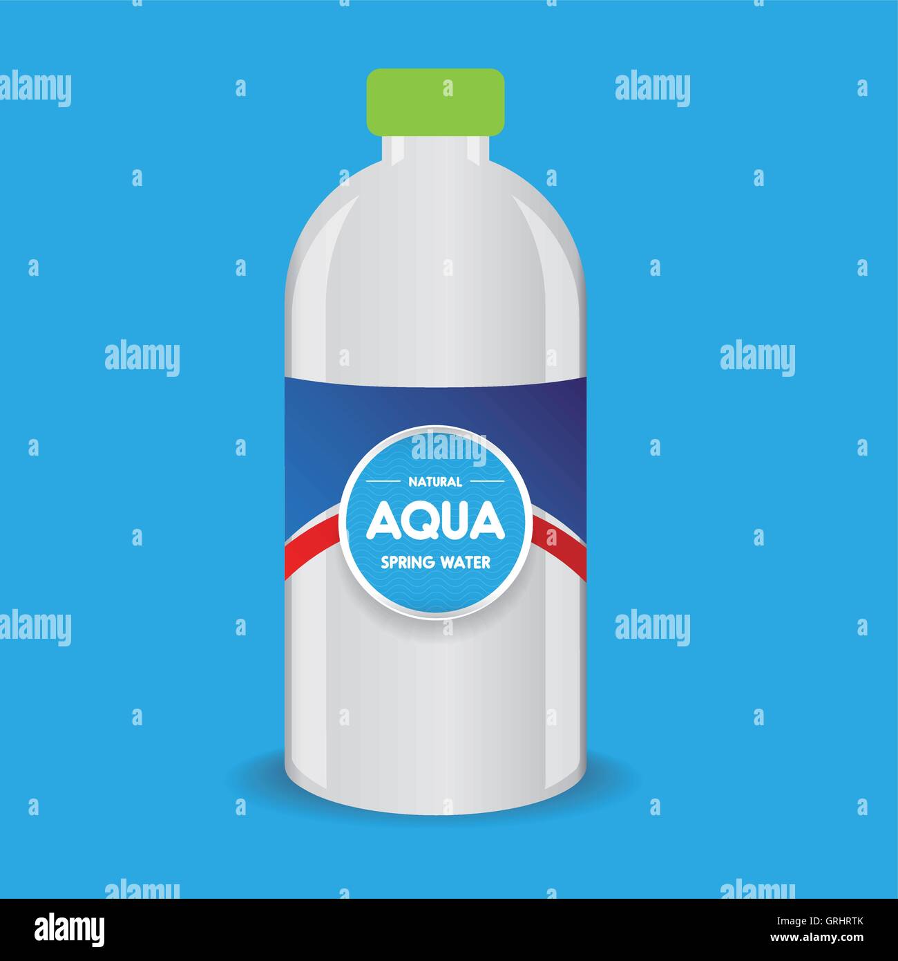 Water bottle with aqua label Stock Vector Image & Art - Alamy