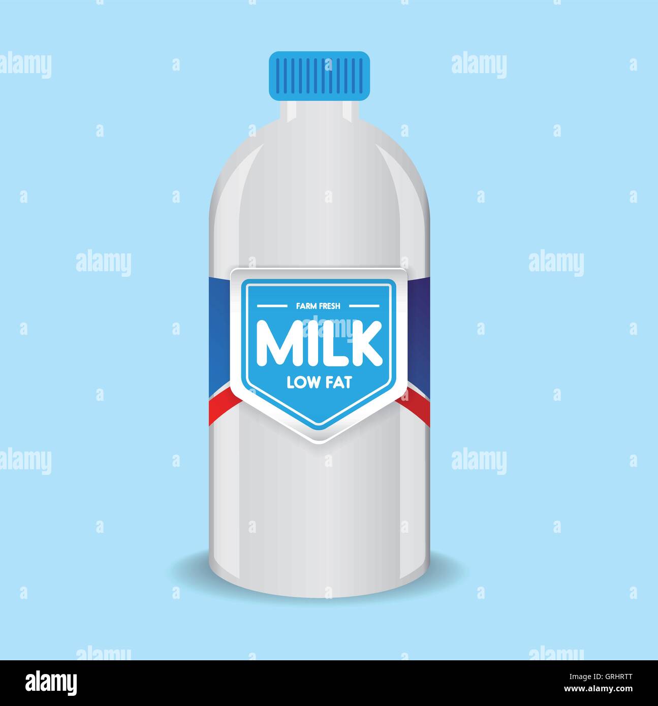 Milk label vector on bottle Stock Vector Image & Art - Alamy