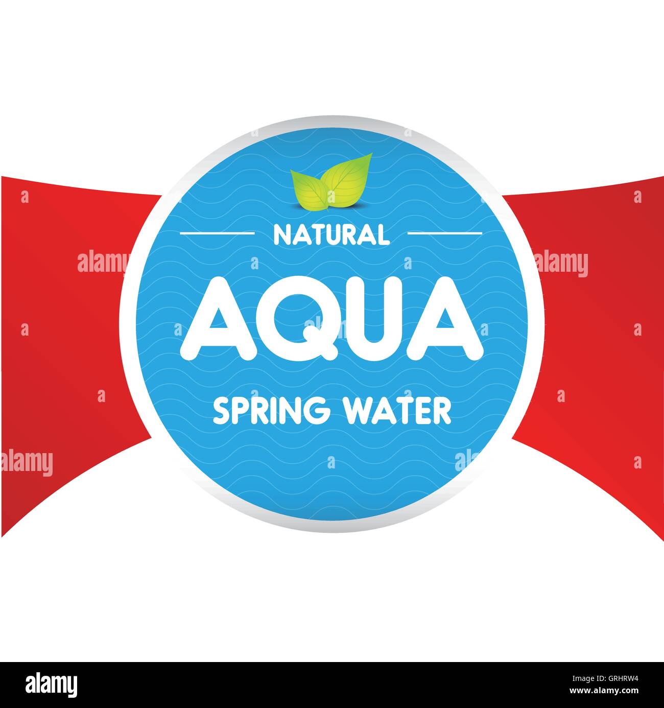 Aqua water wave label sticker Stock Vector Images - Alamy
