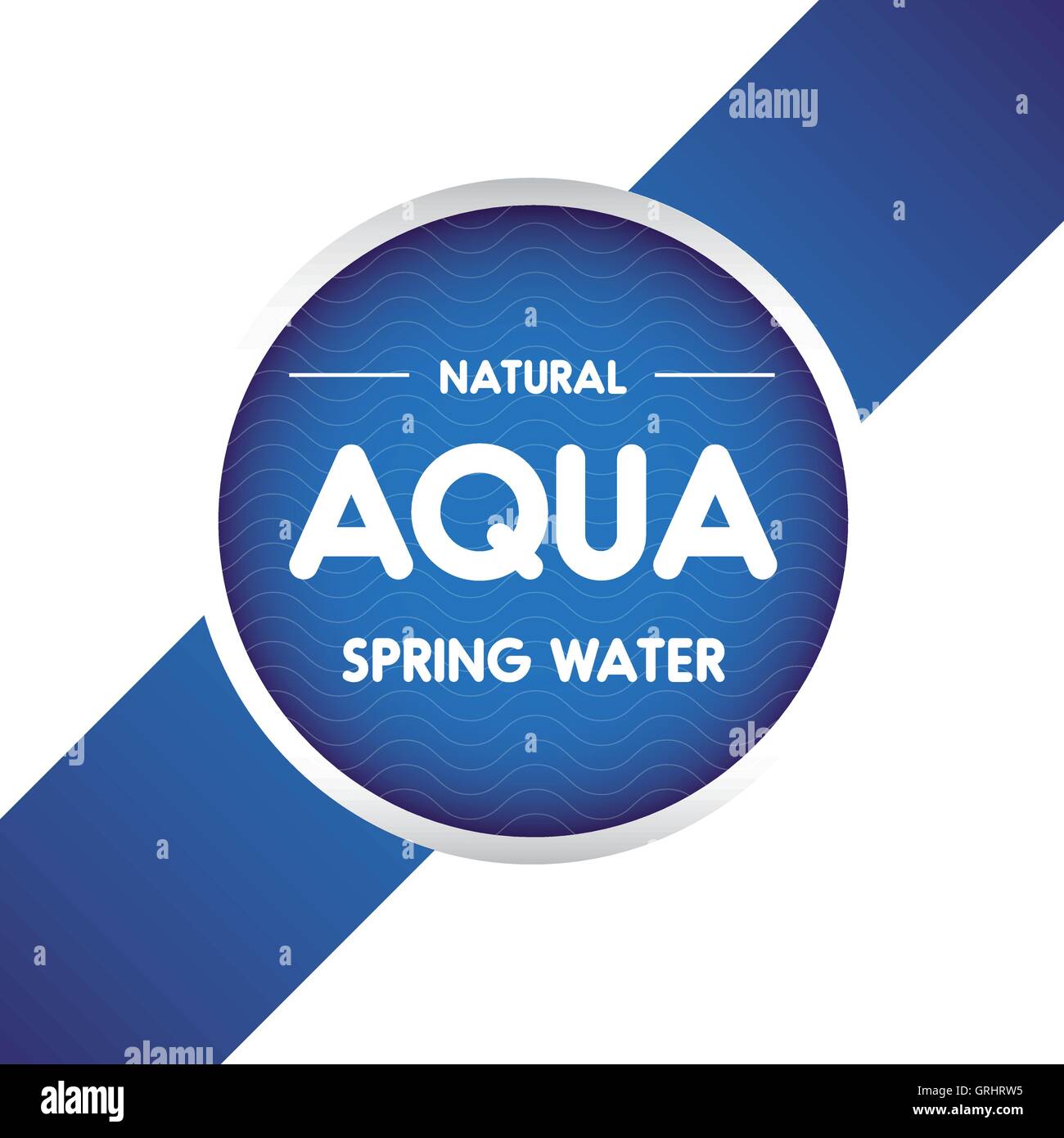 Aqua water wave label or sticker Stock Vector Image & Art - Alamy