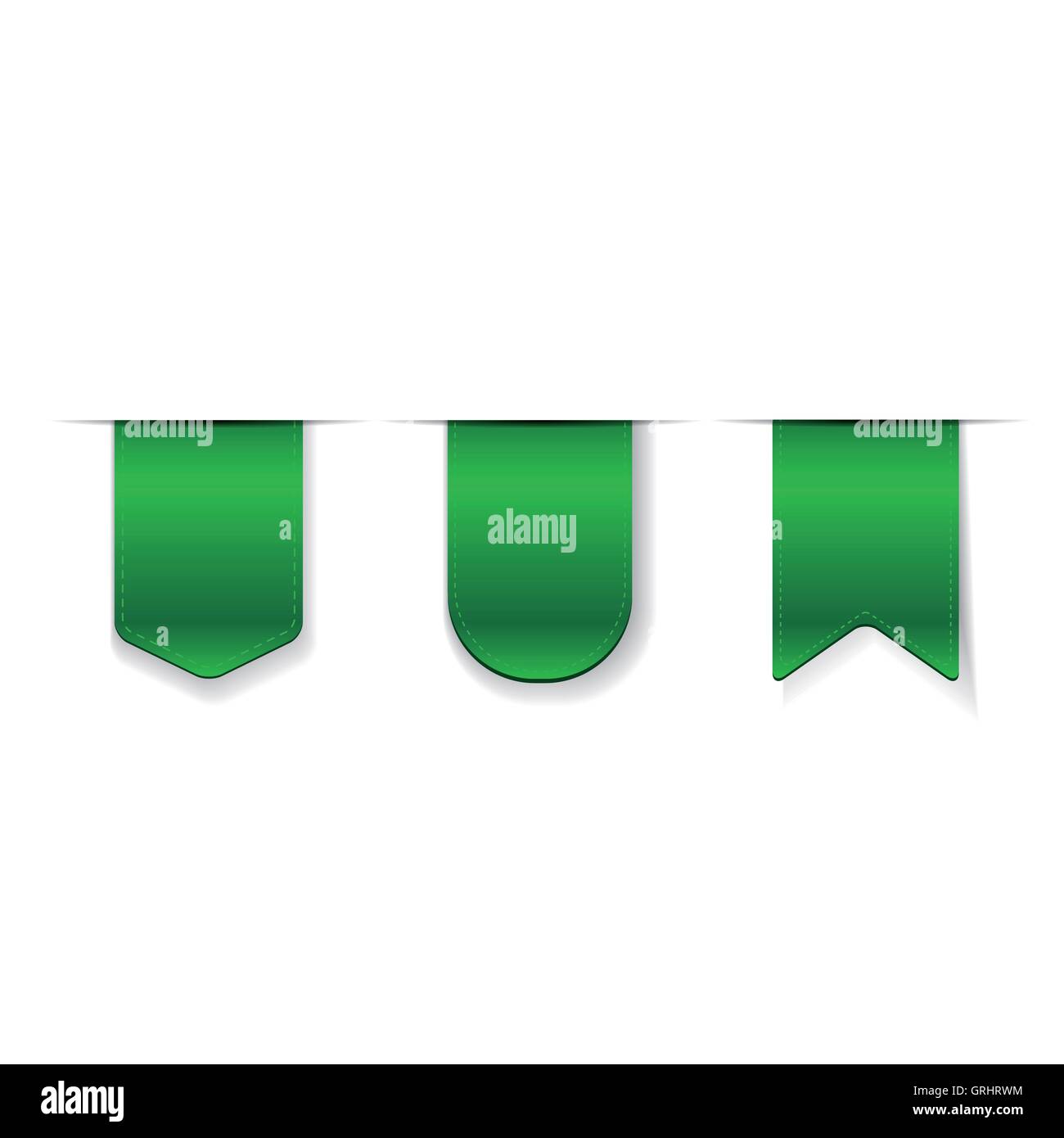 Vector Green Ribbon set Stock Vector Image & Art - Alamy