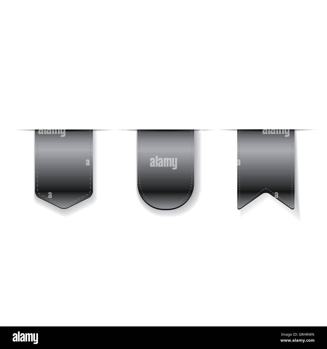 Vector Grey Ribbon set Stock Vector Image & Art - Alamy