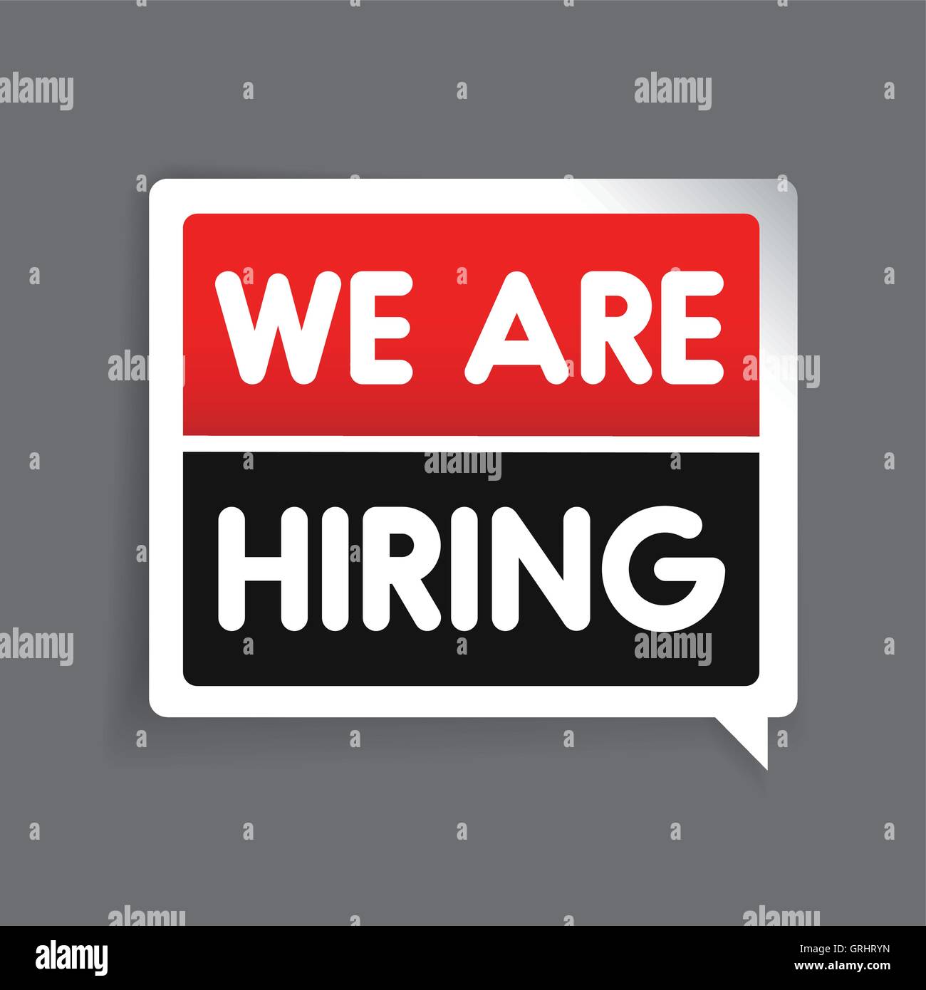 We are hiring label vector Stock Vector Image & Art - Alamy