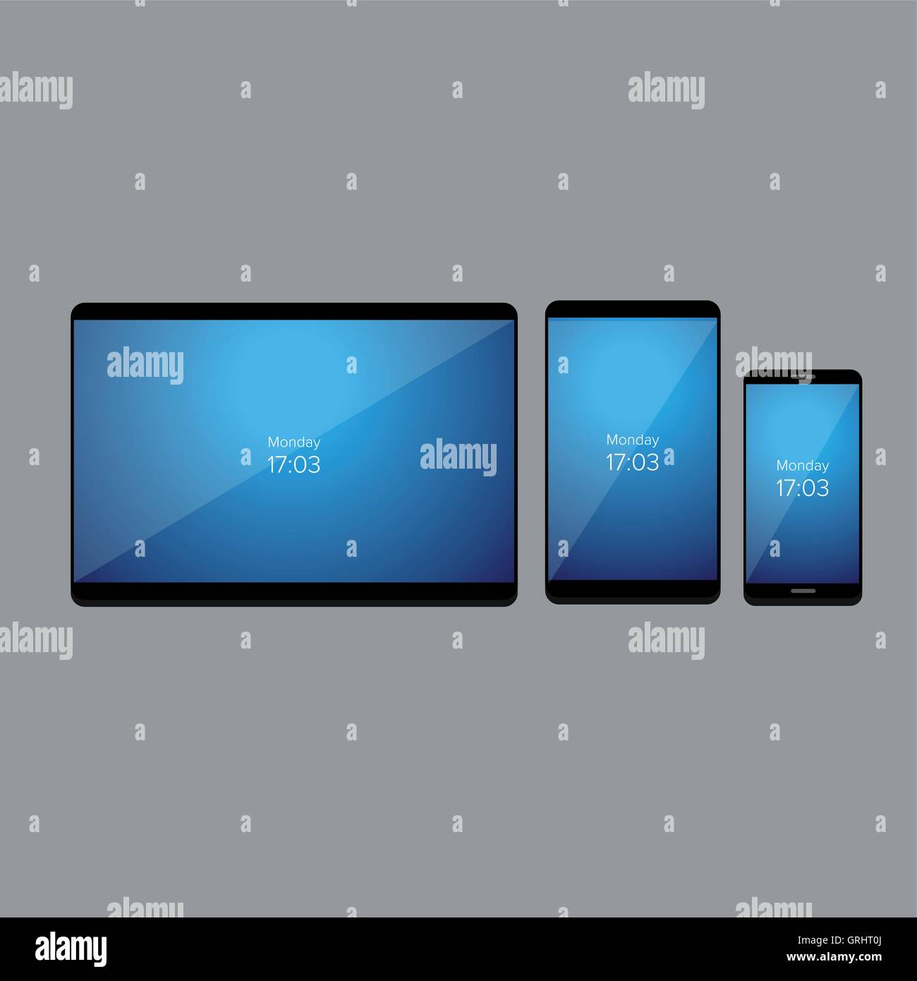 Set of Modern Digital devices. Vector Stock Vector Image & Art - Alamy