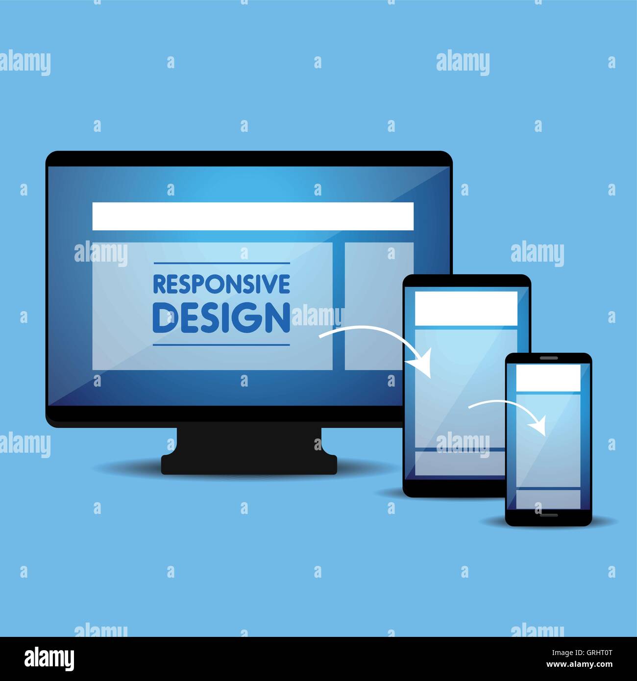 Responsive web design concept vector Stock Vector Image & Art - Alamy