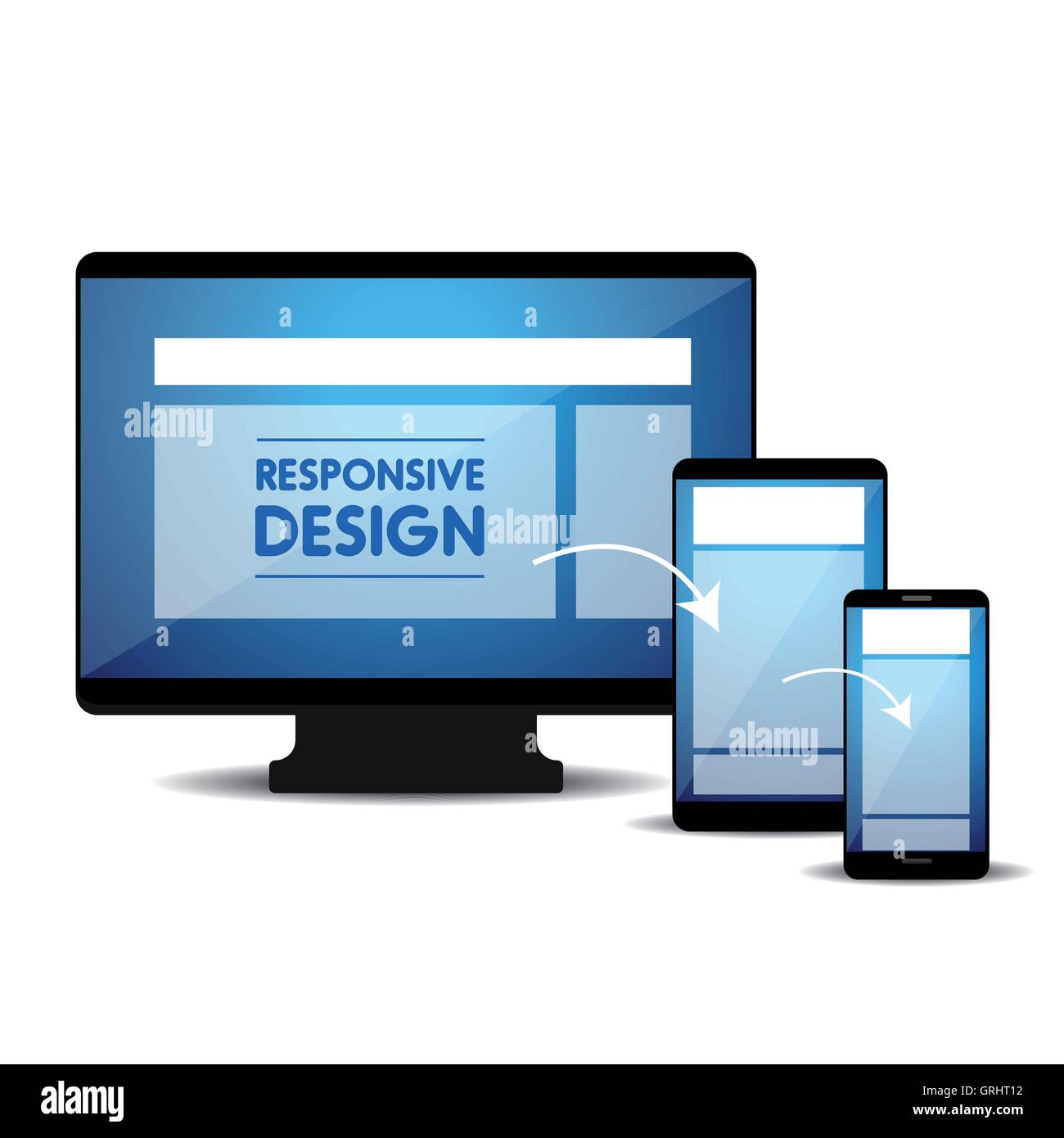 Responsive web design concept vector Stock Vector Image & Art - Alamy