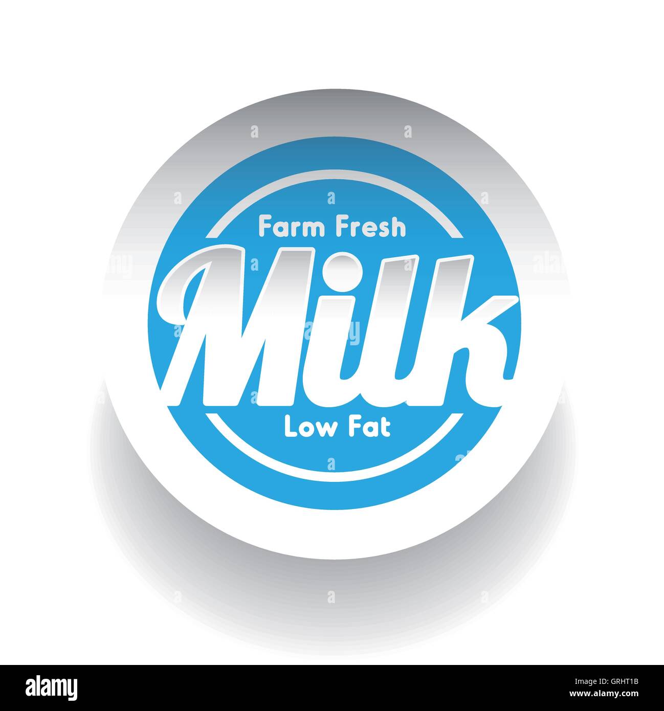 Farm fresh Milk - Low fat label vector Stock Vector Image & Art - Alamy