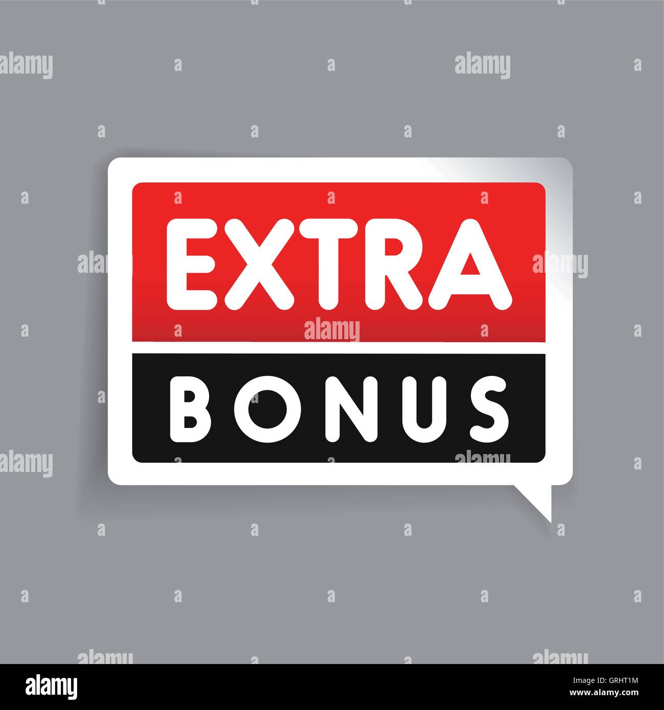 Extra bonus red label vector Stock Vector Image & Art - Alamy