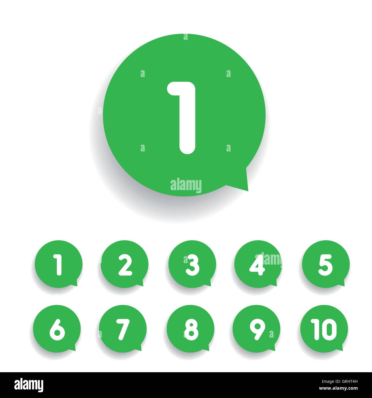 Number set round vector Stock Vector Image & Art - Alamy
