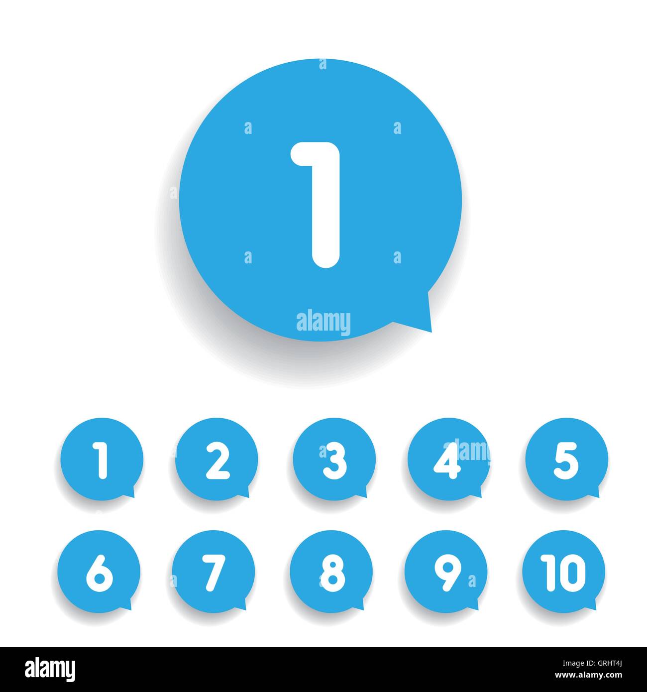 Number set round vector Stock Vector Image & Art - Alamy