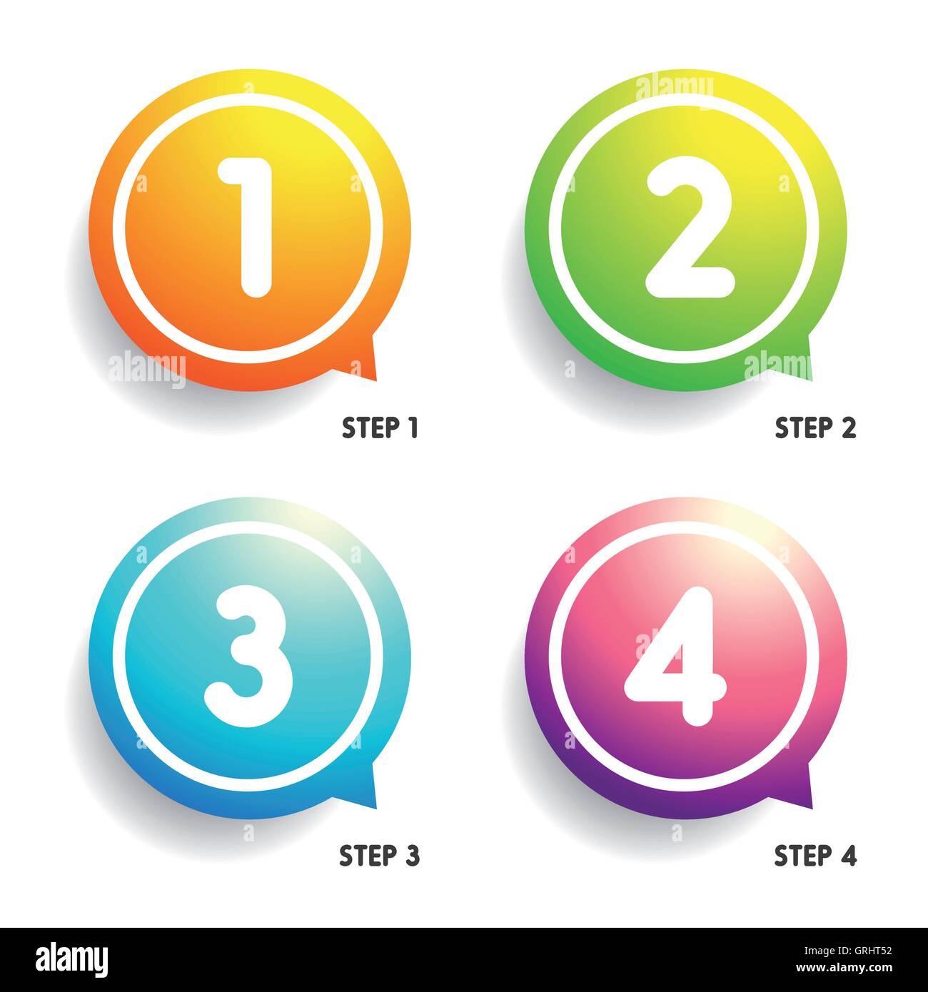 One two three four progress bar stickers Stock Vector Image & Art - Alamy