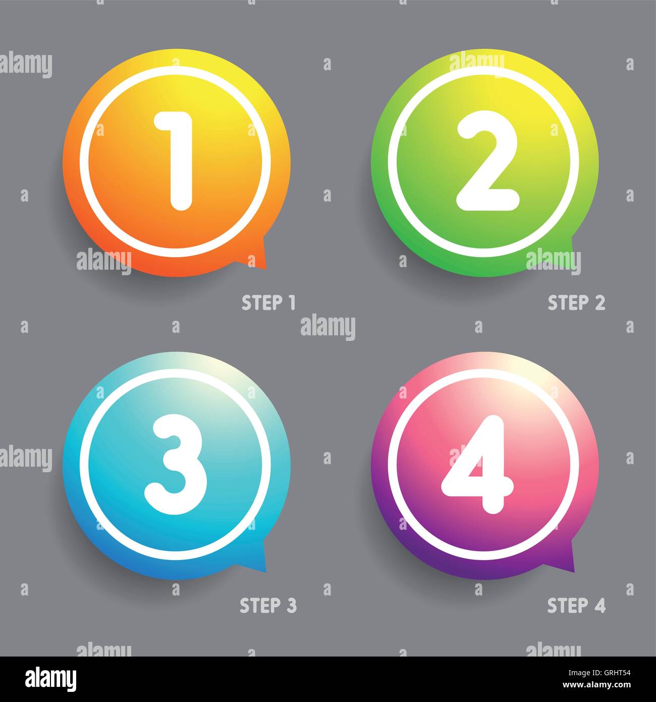 One two three four progress bar stickers Stock Vector Image & Art - Alamy