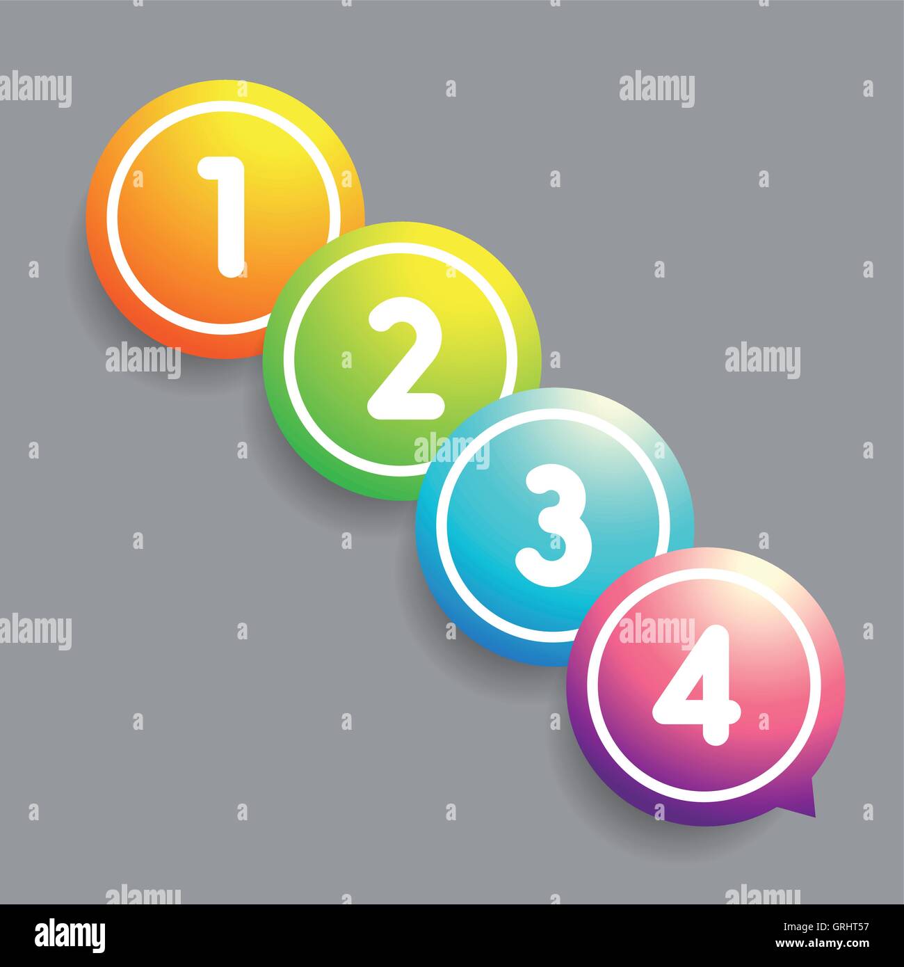One two three four progress bar stickers Stock Vector Image & Art - Alamy