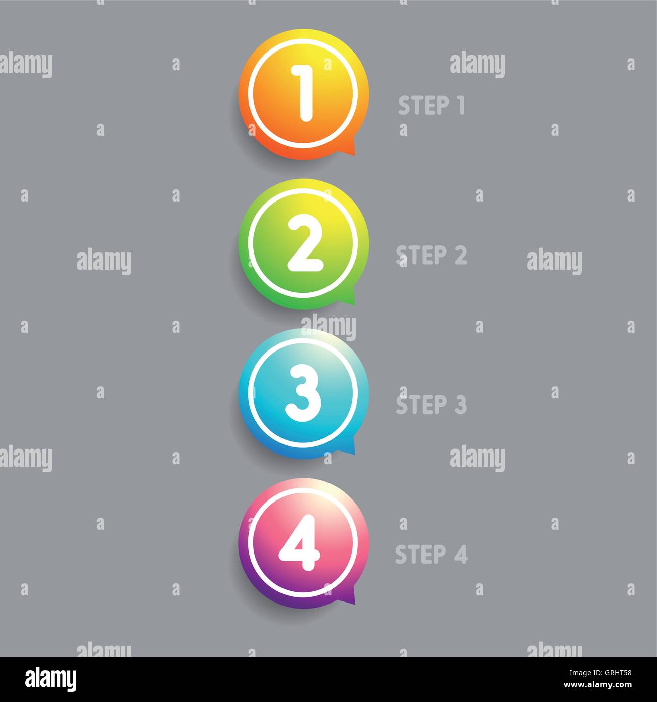 One two three four progress bar stickers Stock Vector Image & Art - Alamy