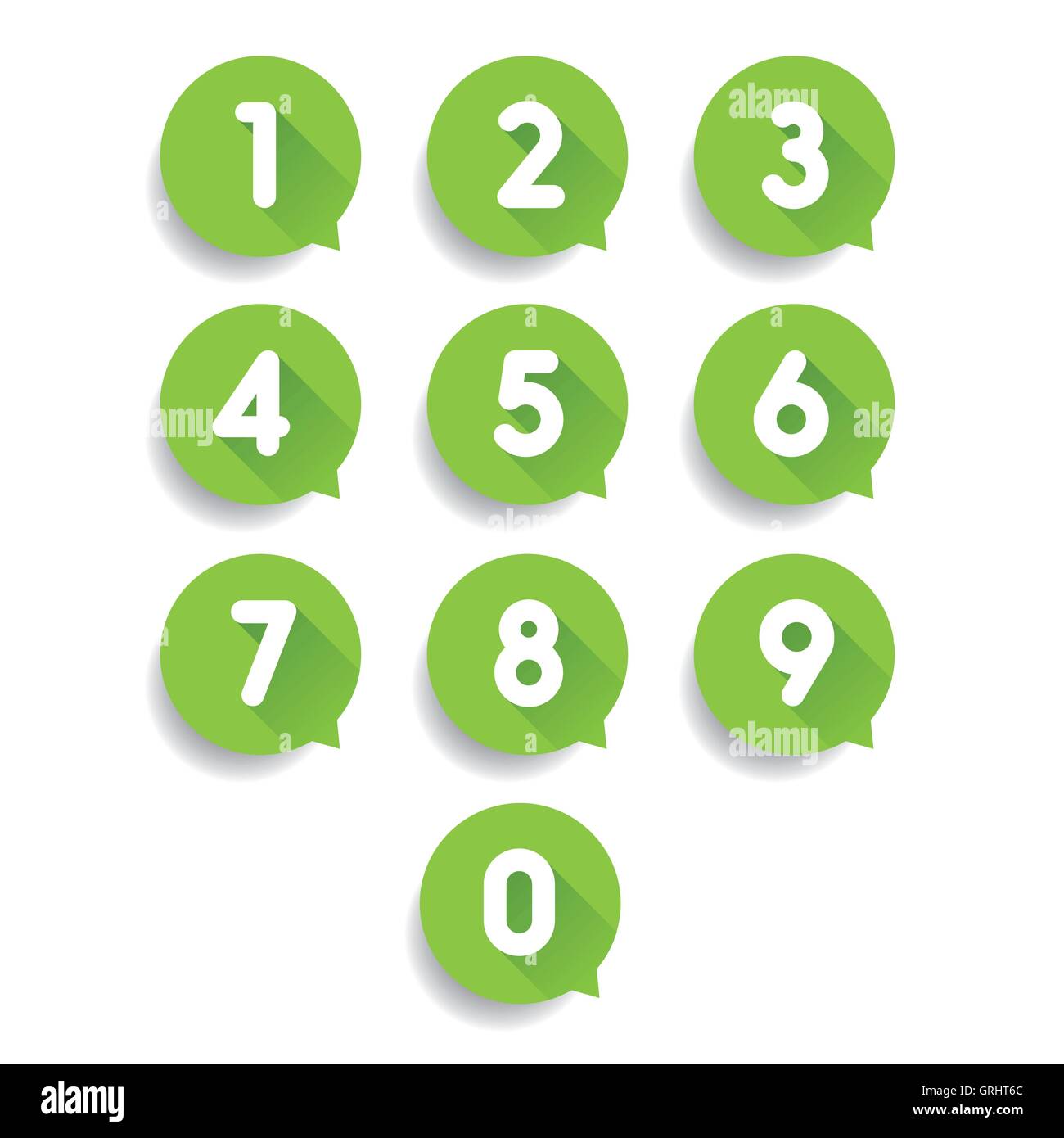 Number set speech bubble vector Stock Vector Image & Art - Alamy