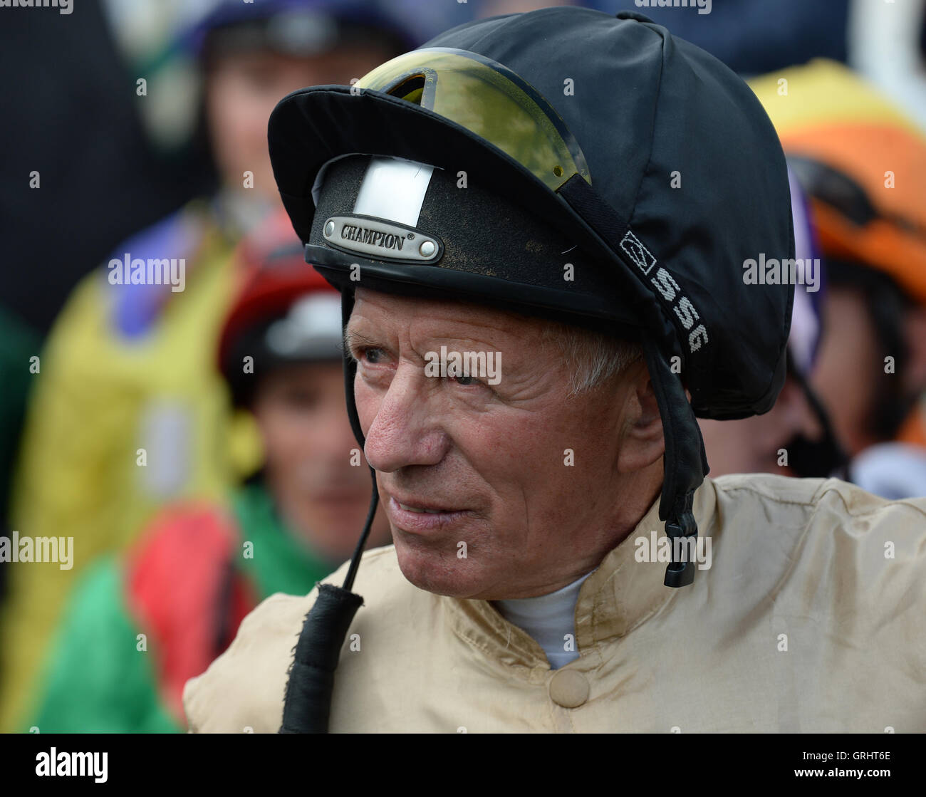 Jockey George Duffield ahead of the Clipper Logistics Leger Legends ...