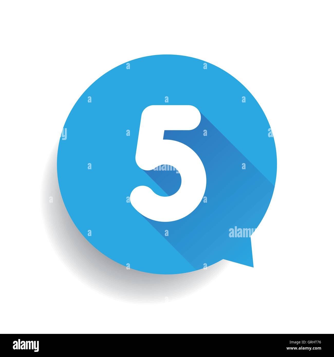 Number five 5 speech bubble blue Stock Vector Image & Art - Alamy