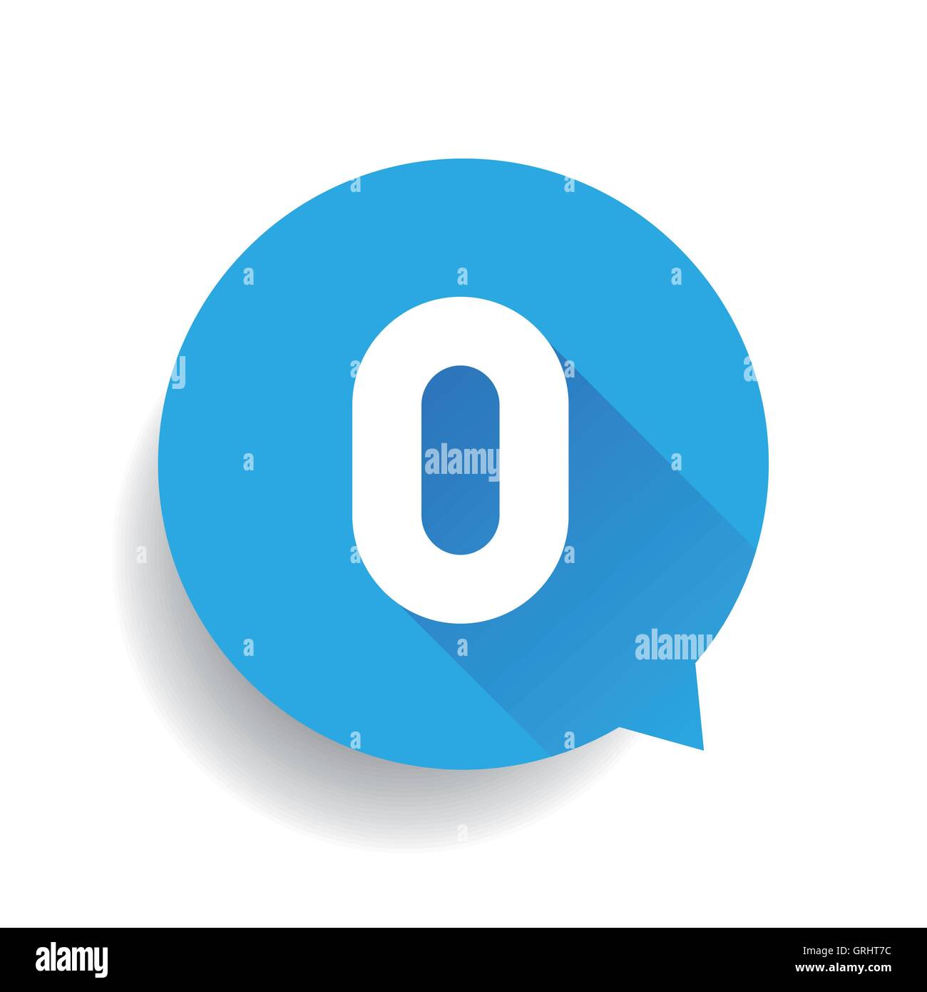 Number 0 Blue