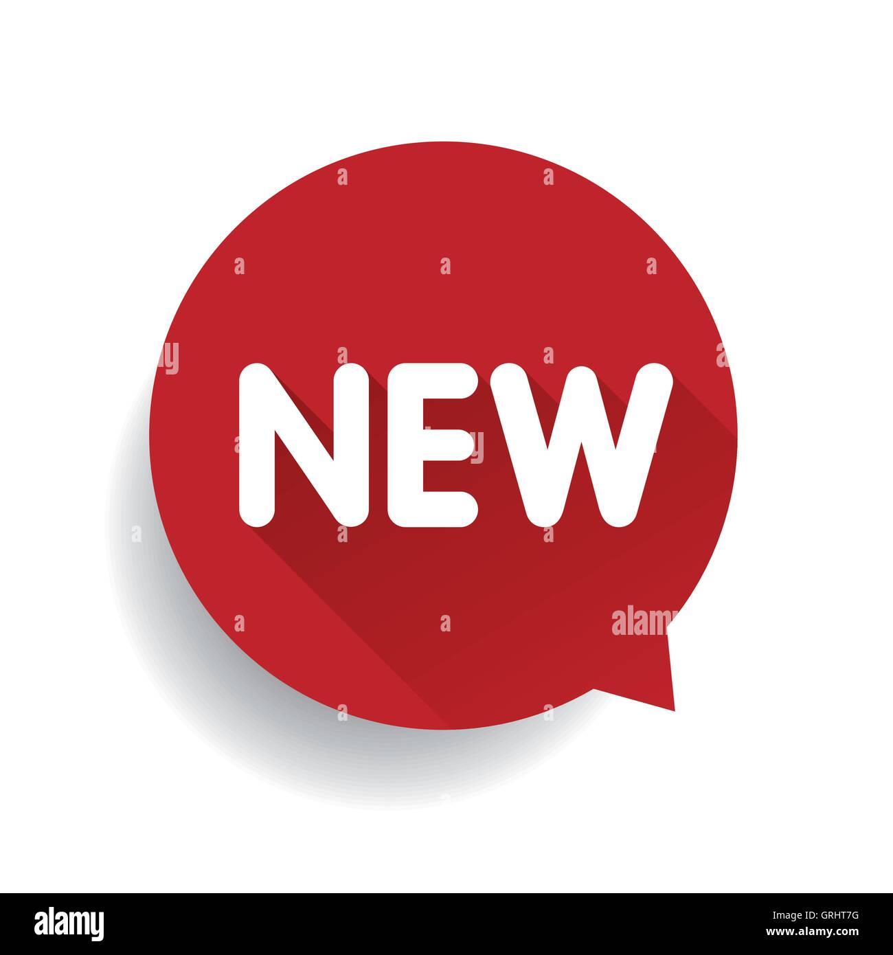 New label speech bubble vector red Stock Vector Image & Art - Alamy