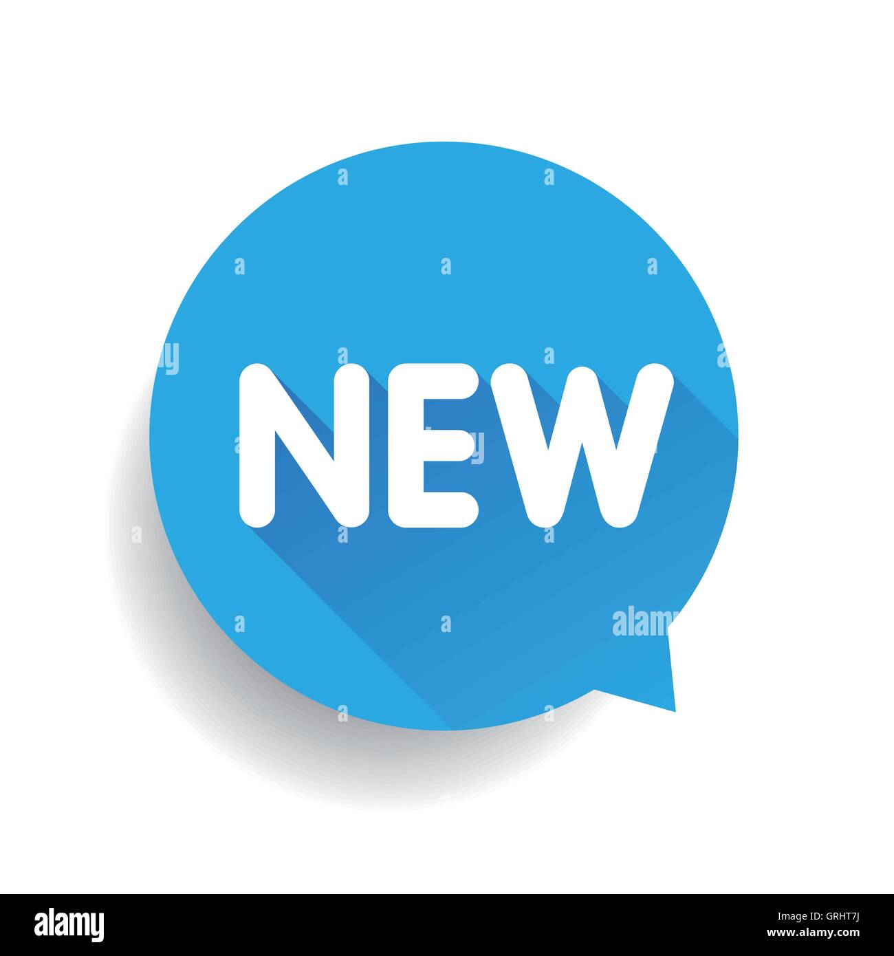 New label speech bubble vector blue Stock Vector Image & Art - Alamy
