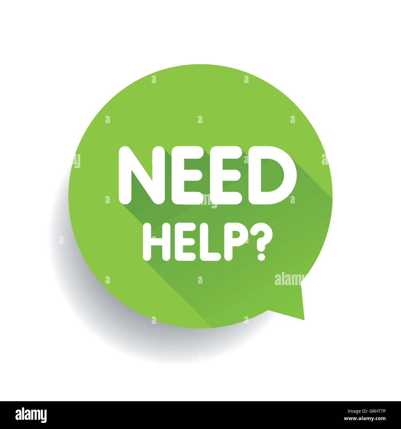 Need help? (question icon) Speech bubble vector green Stock Vector ...
