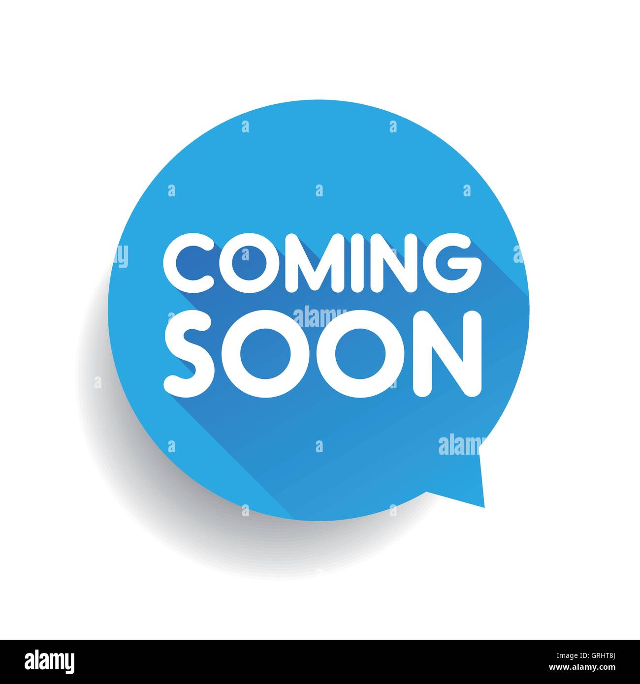 Coming soon label vector blue Stock Vector Image & Art - Alamy