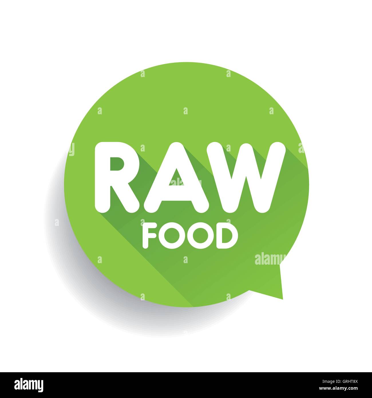 Raw Food label vector green Stock Vector Image & Art - Alamy