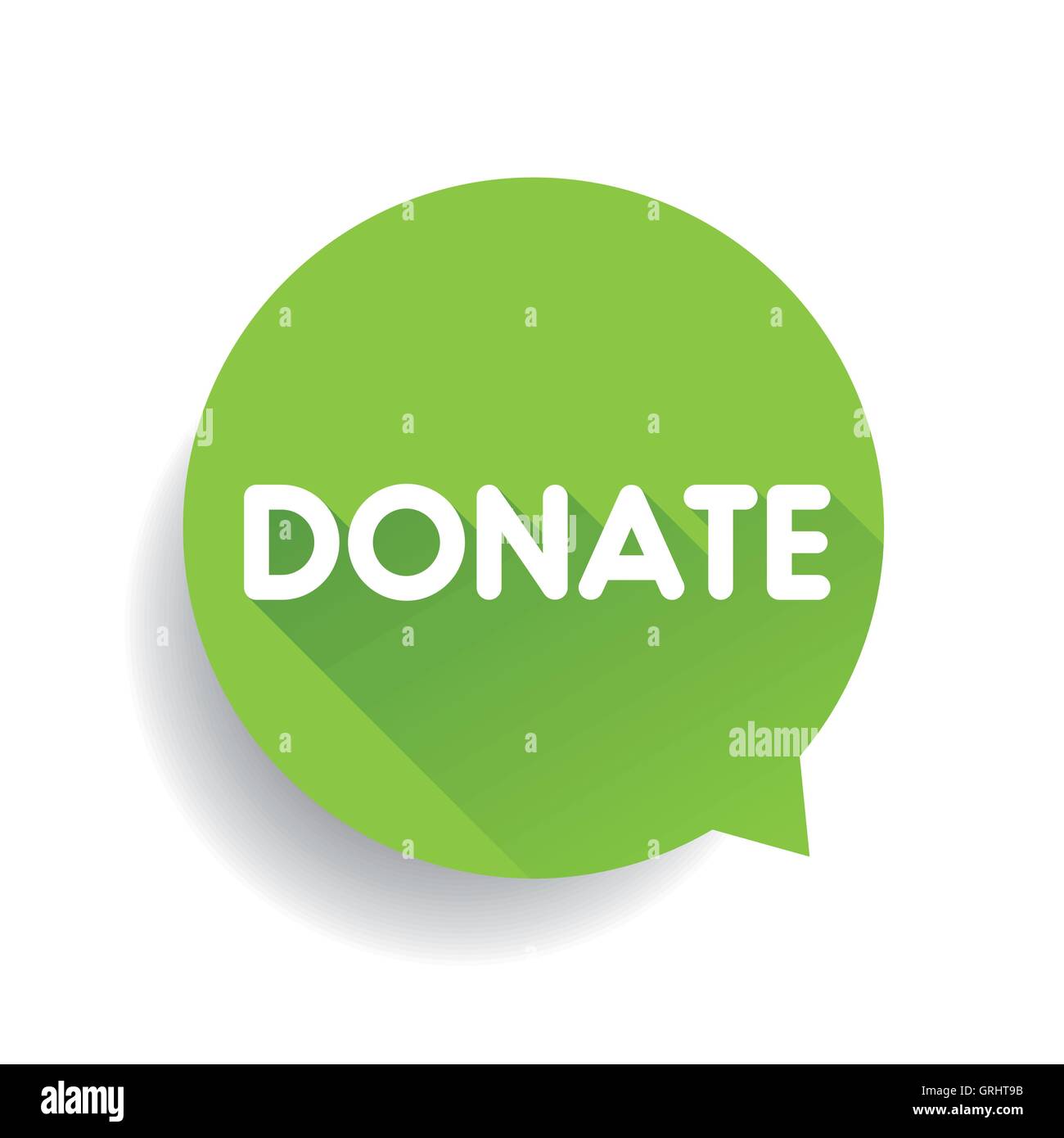 Donate label bubble vector green Stock Vector Image & Art - Alamy