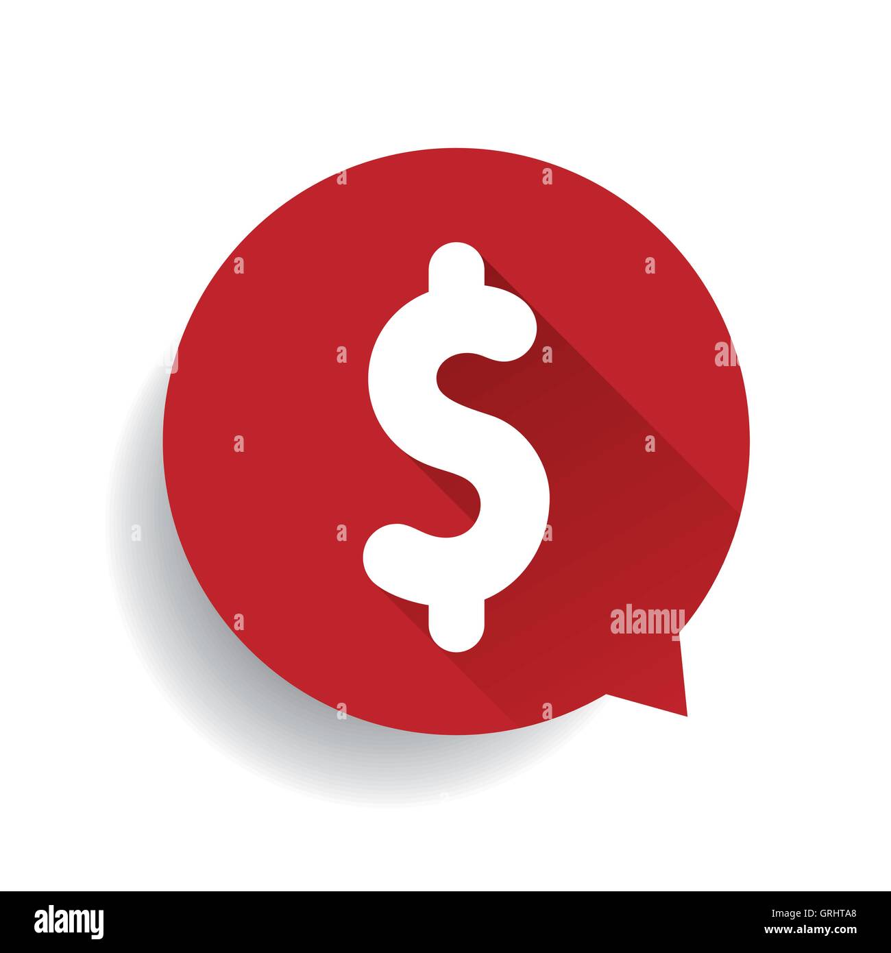 Flat dollar sign speech bubble Stock Vector Image & Art - Alamy