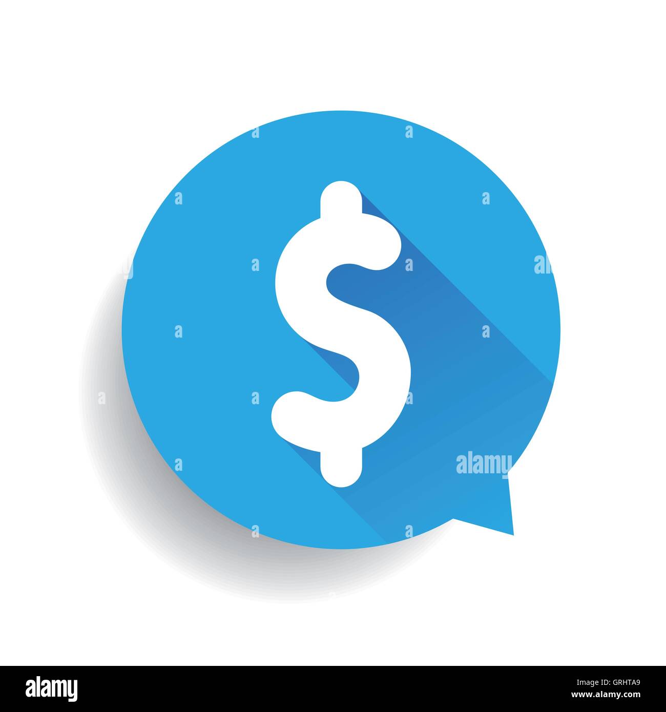 Flat dollar sign speech bubble Stock Vector Image & Art - Alamy