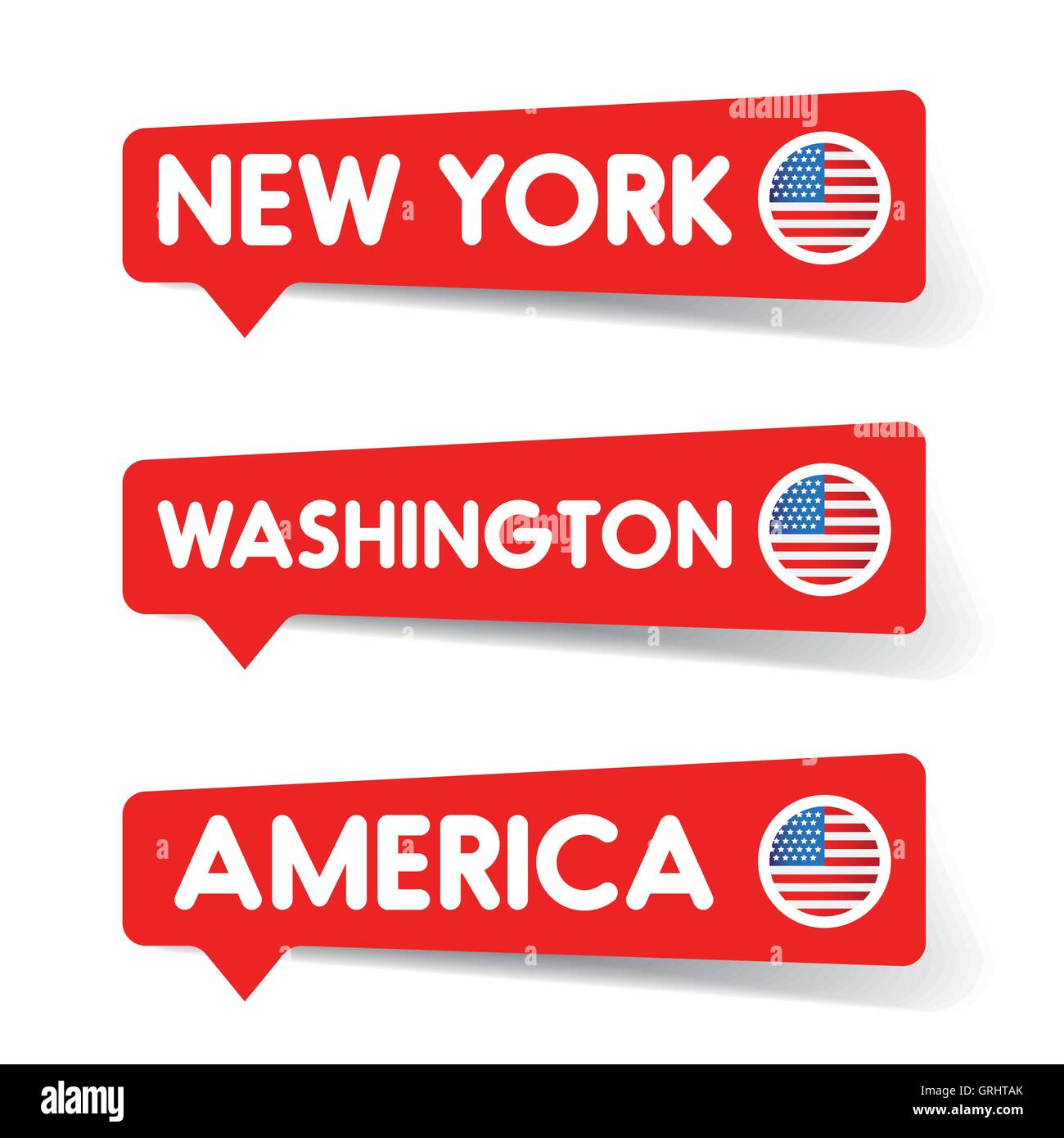 New York, Washington label vector Stock Vector Image & Art - Alamy