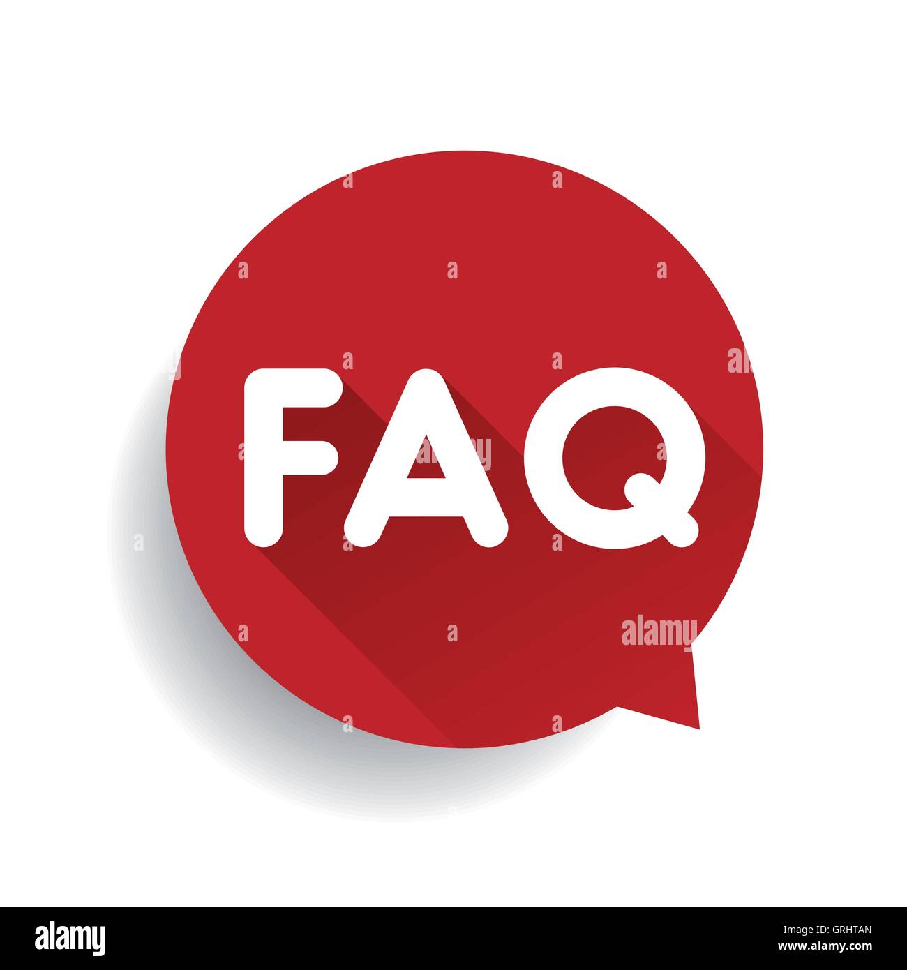 Faq bubble red icon Cut Out Stock Images & Pictures - Alamy