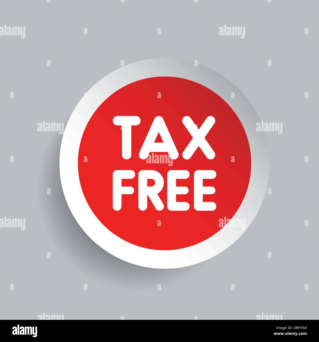 Tax red 3d square Stock Vector Images - Alamy