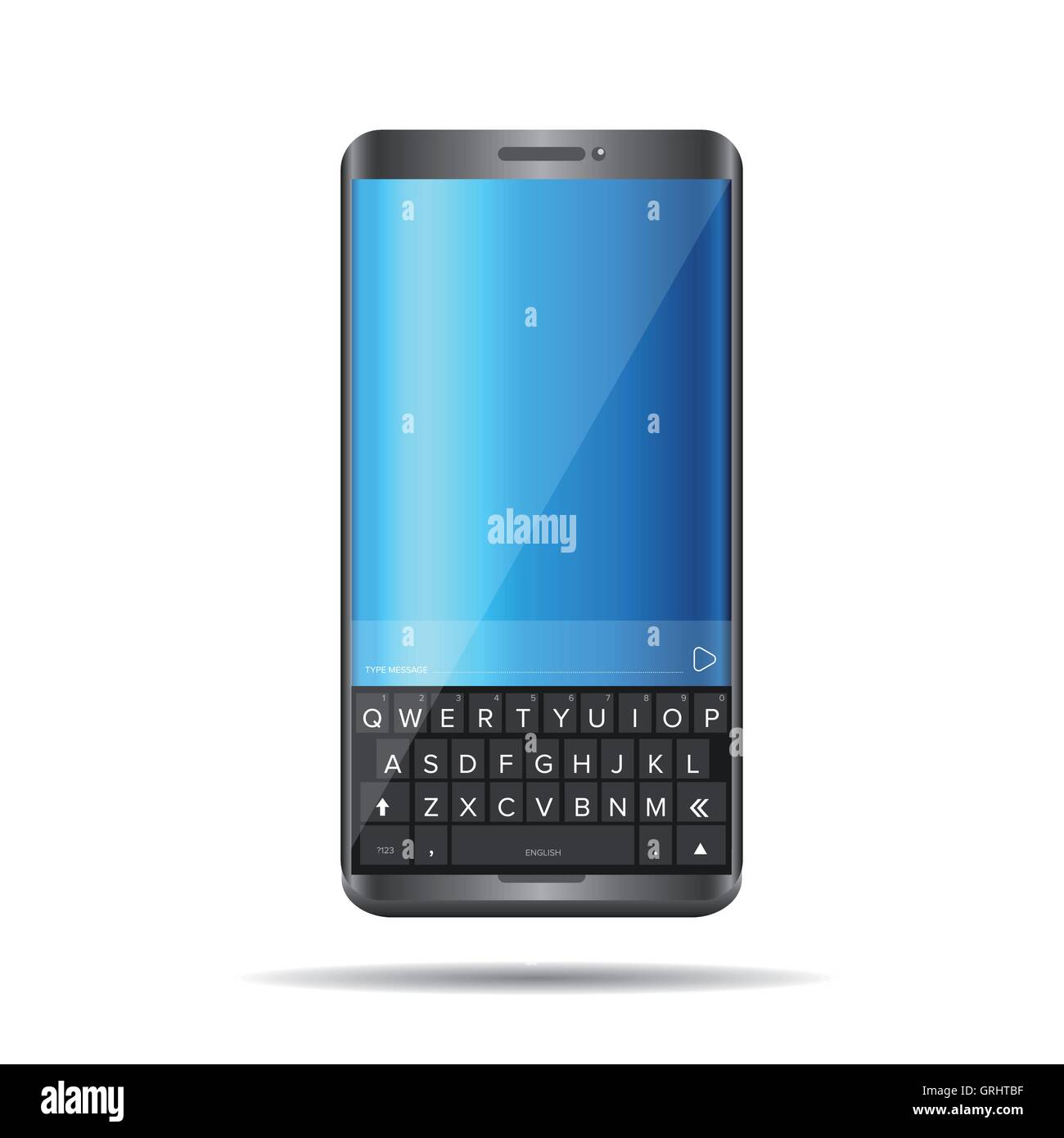 Smartphone with full keyboard vector Stock Vector Image & Art - Alamy