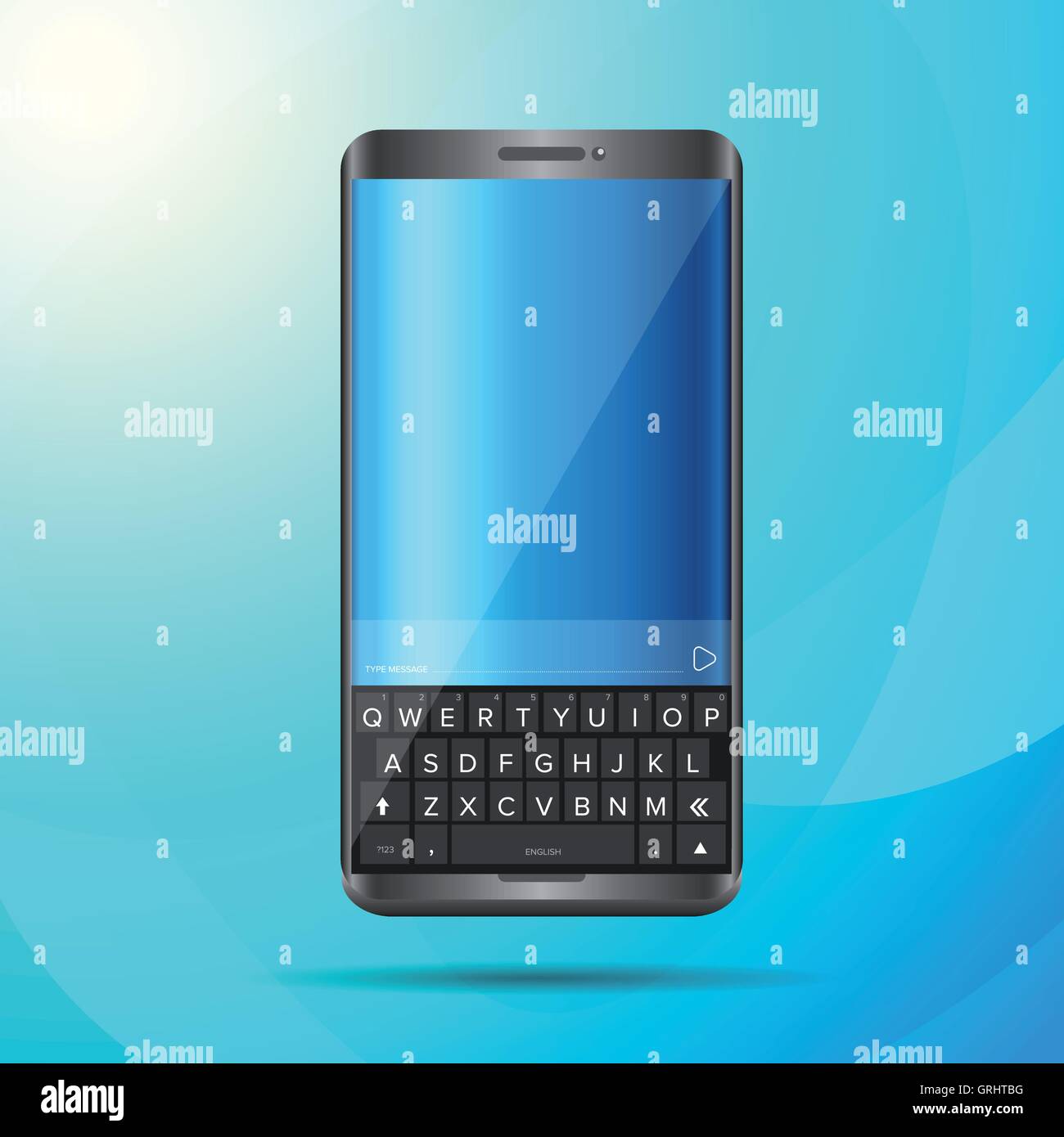 Smartphone with full keyboard vector Stock Vector Image & Art - Alamy