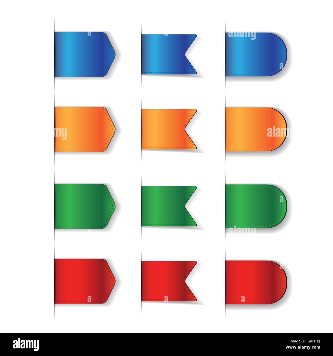 Vector Ribbon set - red, blue, green, orange Stock Vector Image & Art ...