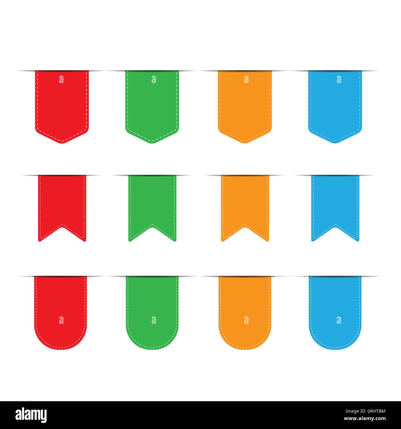 Vector Ribbon set - red, blue, green, orange Stock Vector Image & Art ...