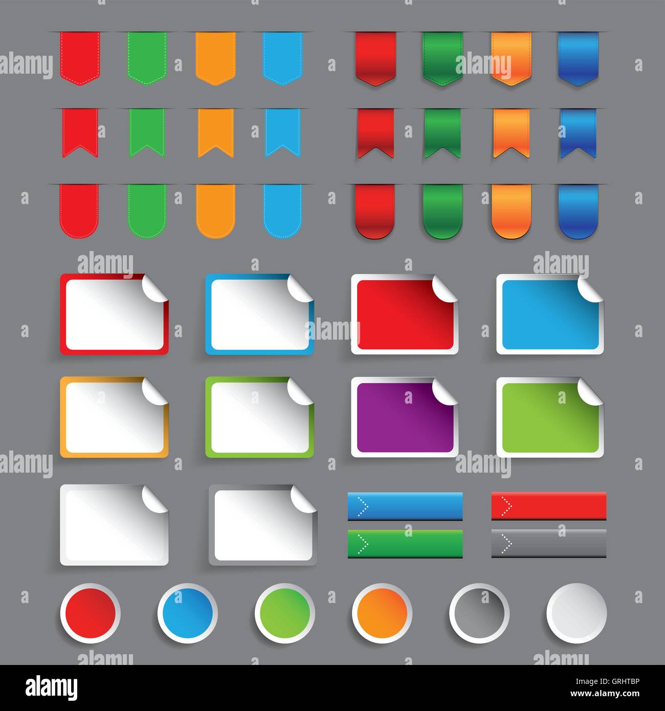 Ribbon, sticker, label set vector Stock Vector Image & Art - Alamy