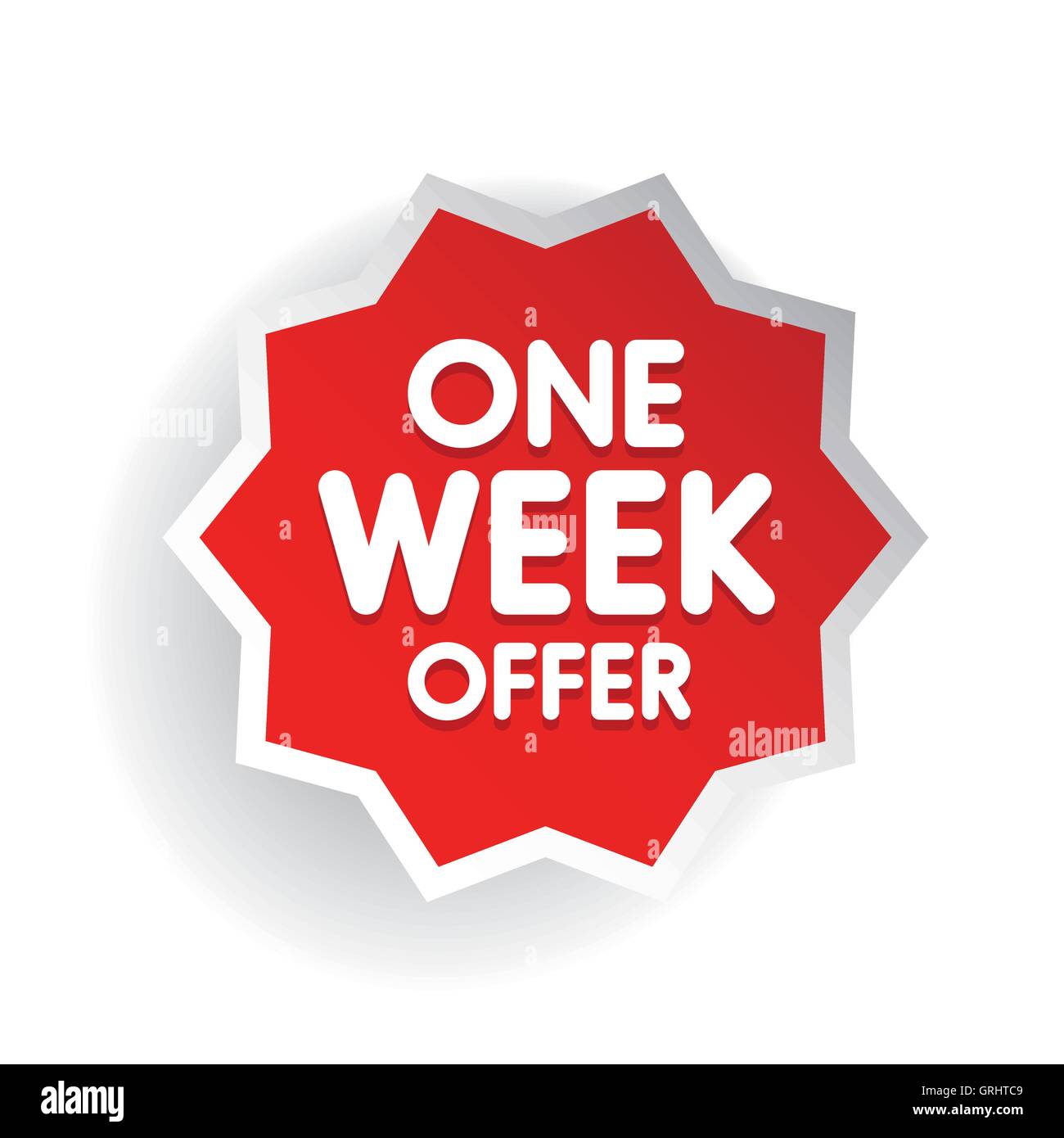 One week offer label red Stock Vector Image & Art - Alamy