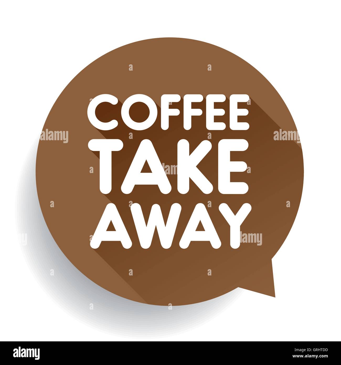 Coffee take away sticker vector Stock Vector Image & Art - Alamy