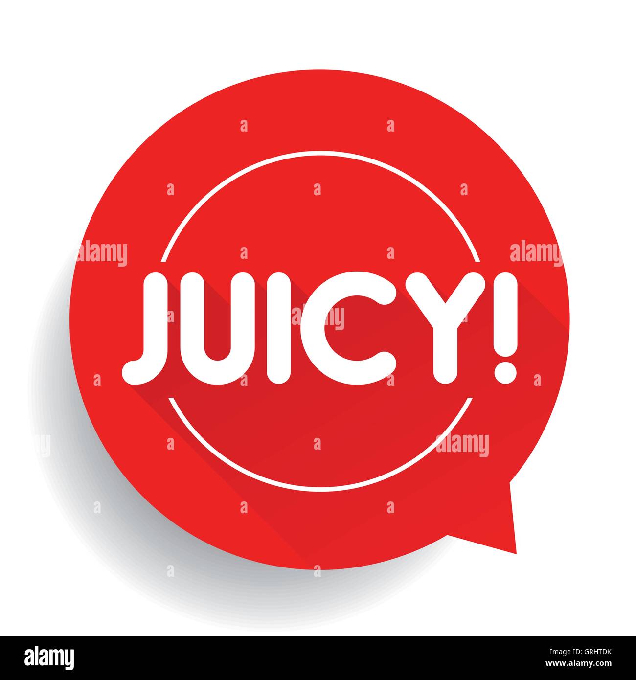 Juicy label vector speech bubble red Stock Vector Image & Art - Alamy