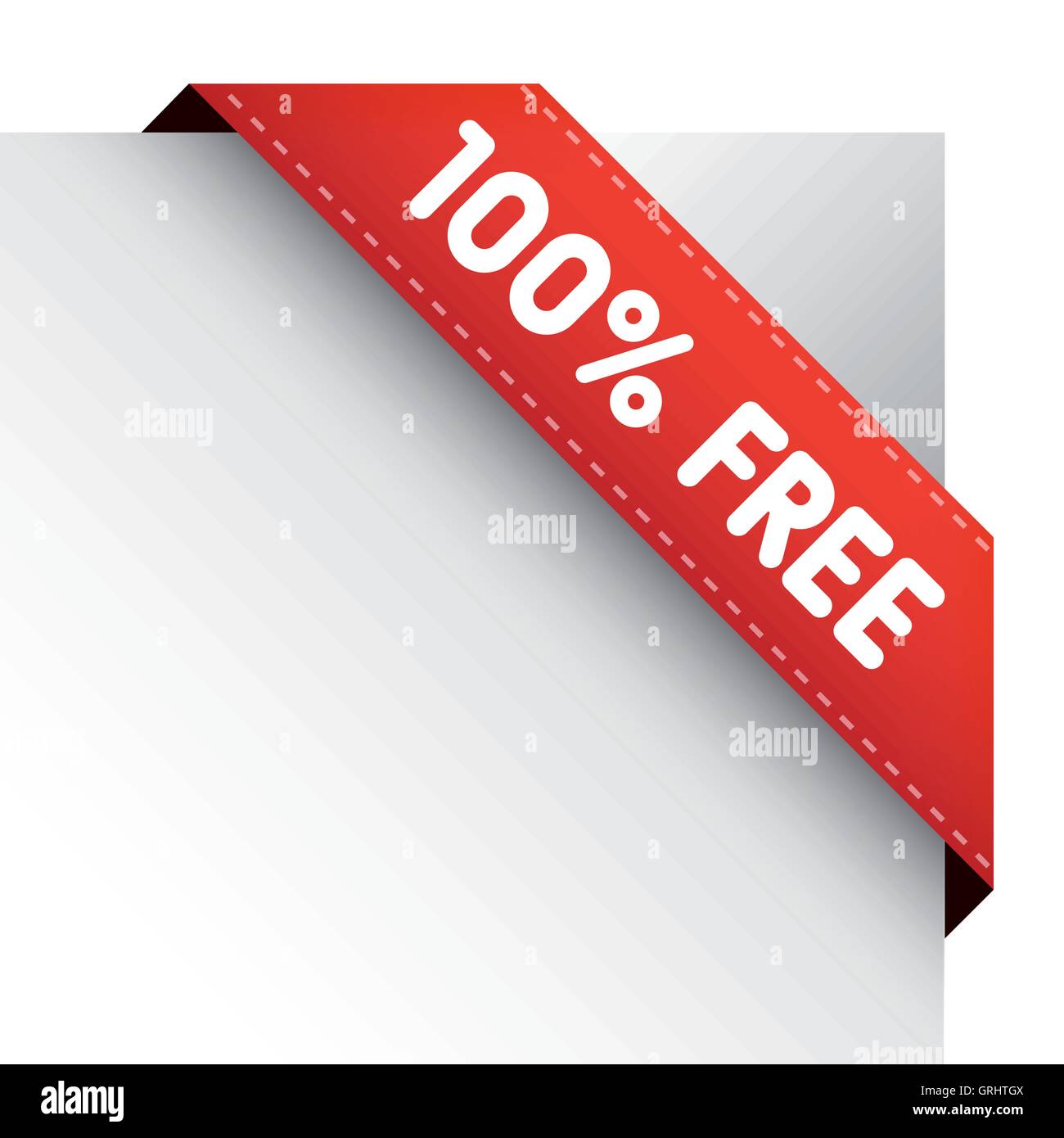 100 percent free corner ribbon Stock Vector Image & Art - Alamy
