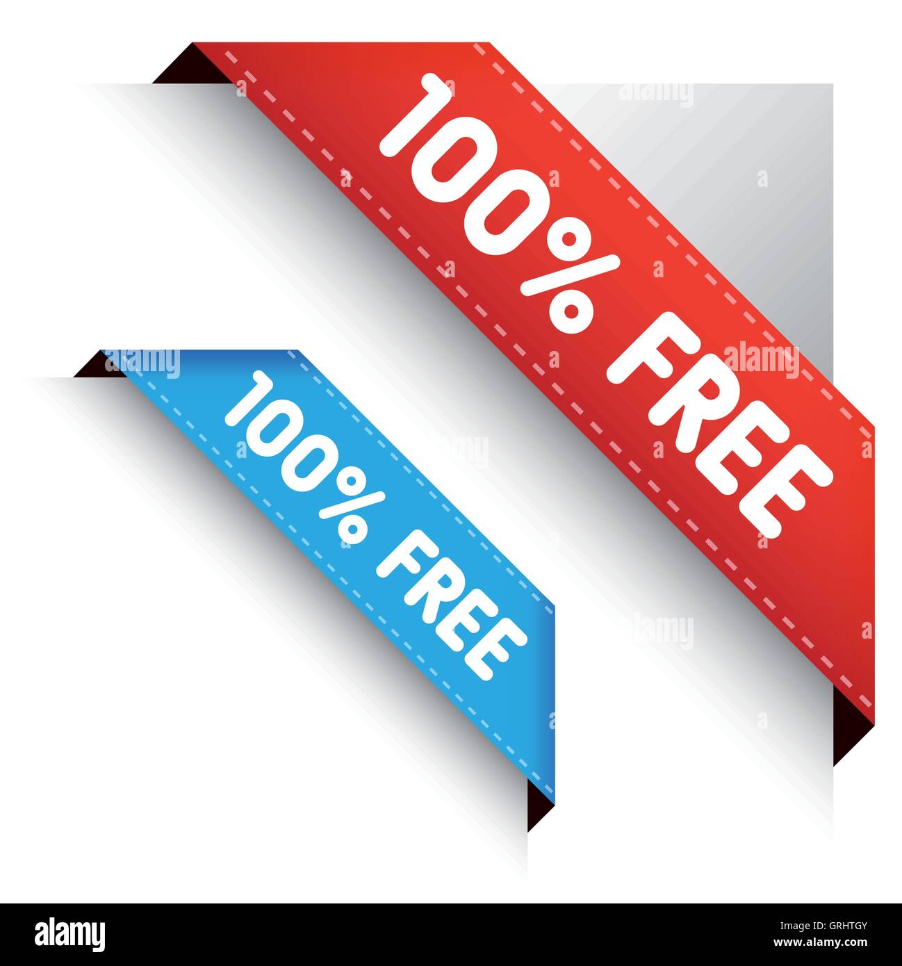 100 percent free corner ribbon Stock Vector Image & Art - Alamy