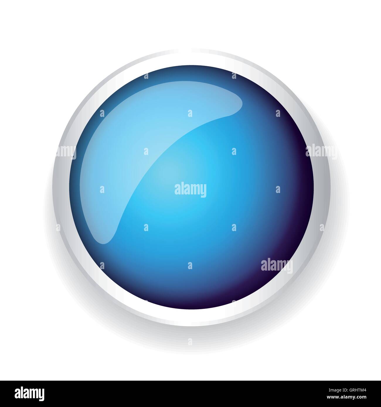 Blue shiny button with metallic elements Stock Vector Image & Art - Alamy