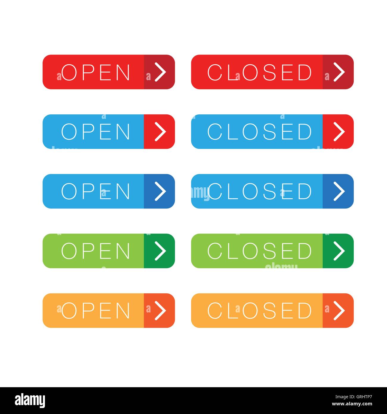 Open Closed button set Stock Vector Image & Art - Alamy