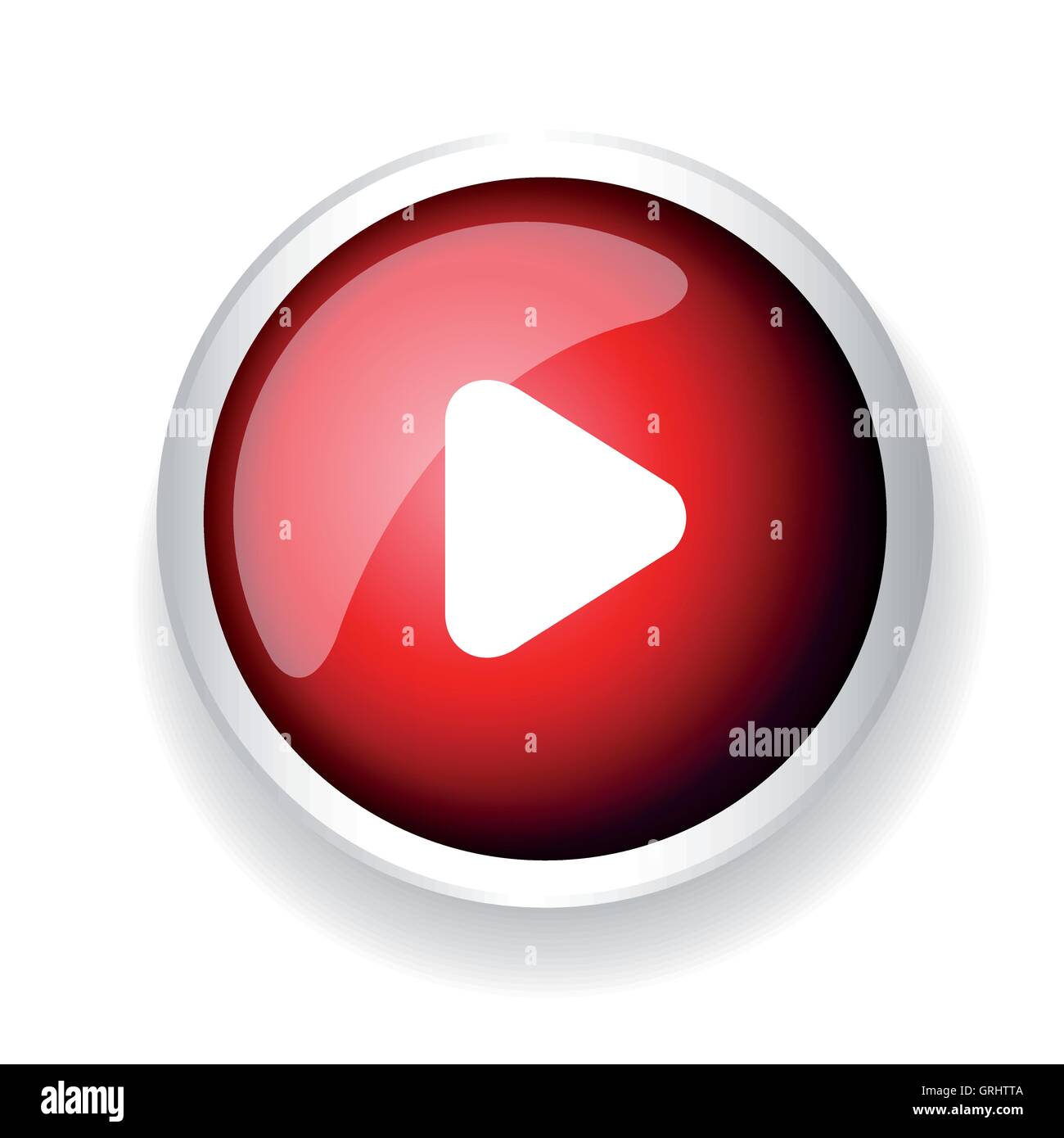 Play button red vector Stock Vector Image & Art - Alamy