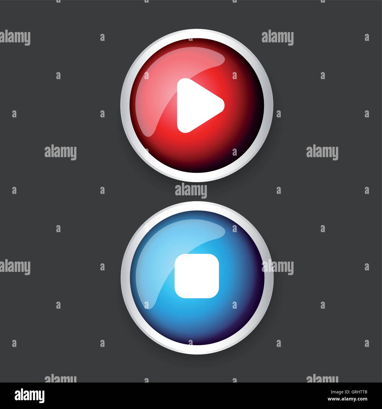 Play and Stop button red vector Stock Vector Image & Art - Alamy