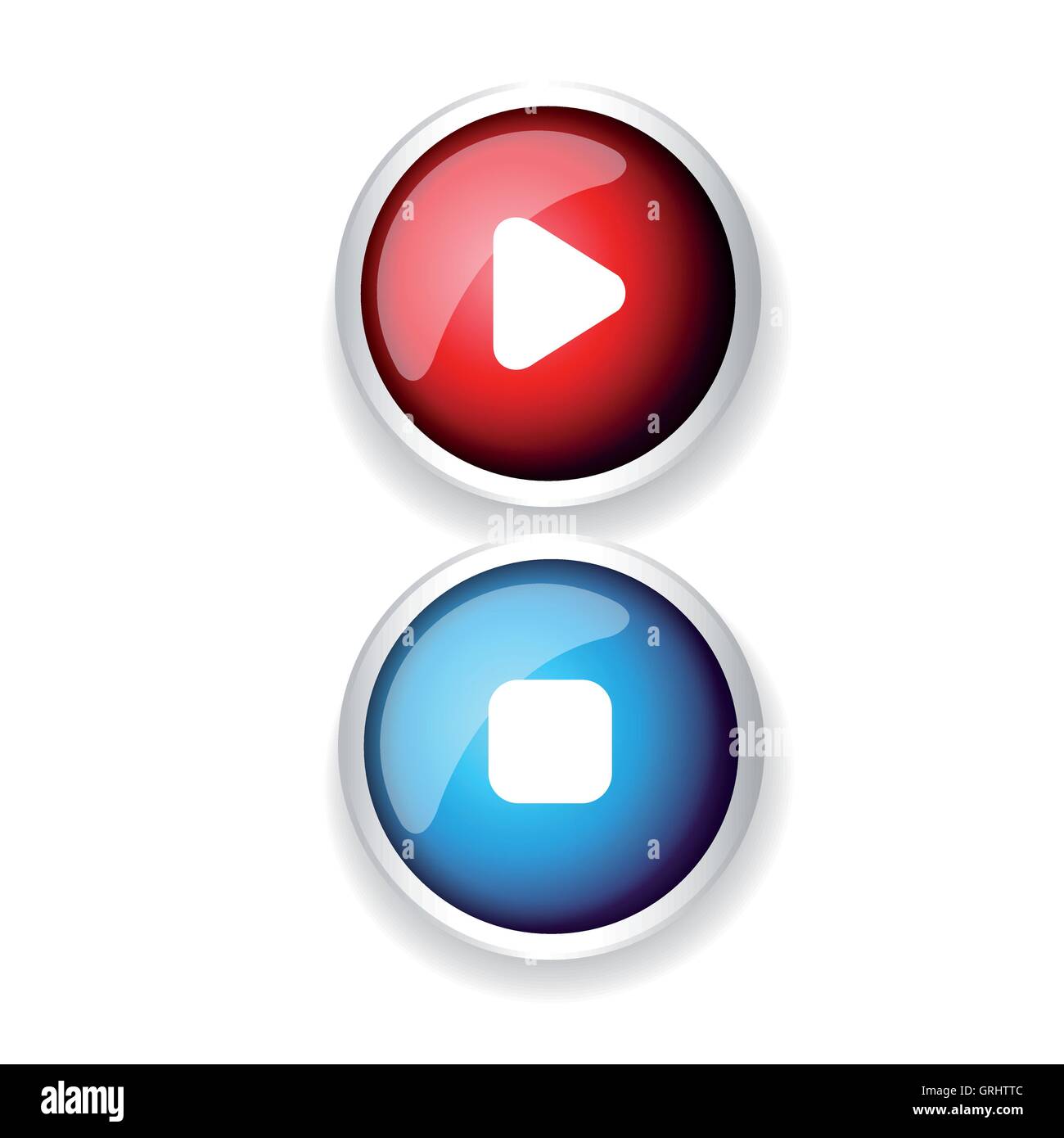 Play and Stop button red vector Stock Vector Image & Art - Alamy