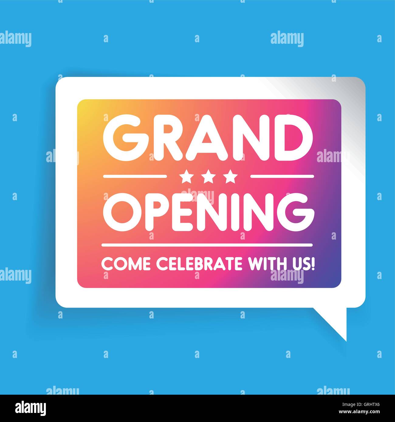 Grand Opening invitation label lettering Stock Vector Image & Art - Alamy