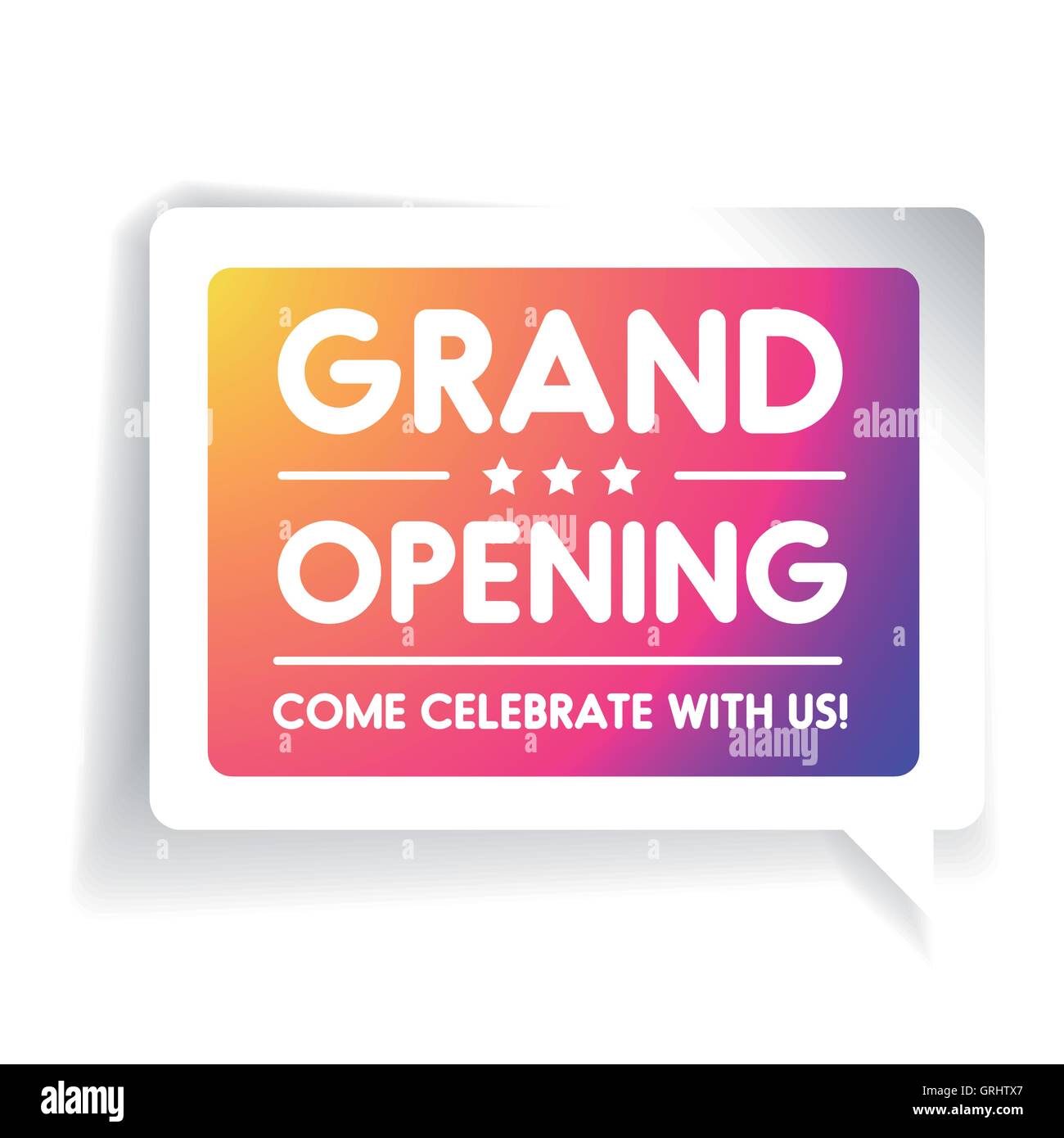 Grand Opening invitation label lettering Stock Vector Image & Art - Alamy